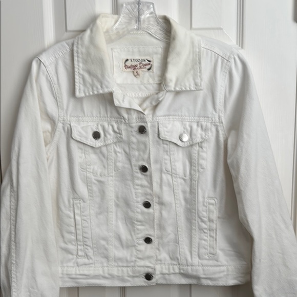 Stoosh | Jackets & Coats | St Johns Bay Womens White Denim Jacket ...